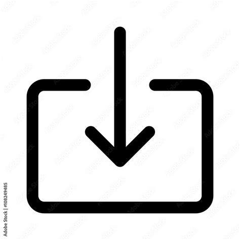 Import File Or Import Document Download Line Art Icon For Apps And