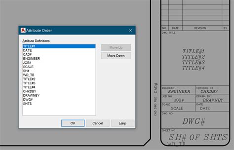 Ändern Der Reihenfolge Von Blockattributen In Autocad
