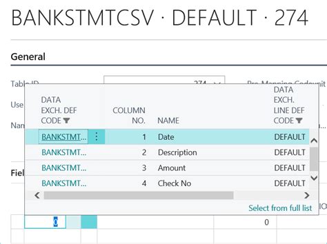 How To Define A CSV File To Import Bank Statement Information In