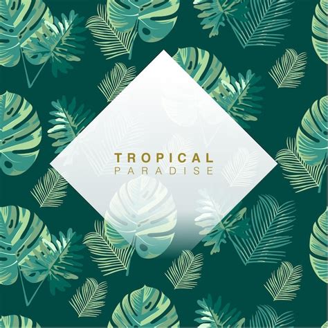 Premium Vector Summer Plant Leaf Background