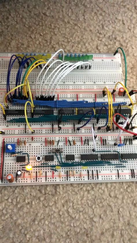 cmos clock circuit and 16 bit program counter r beneater