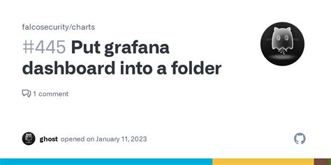 Put Grafana Dashboard Into A Folder · Issue 445 · Falcosecuritycharts