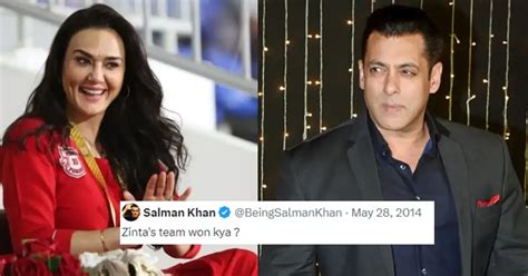 Salman Khans 10 Year Old Post On X Surfaces After Preity Zintas Pbks