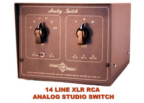 14 In 4 Out Xlr Rca Analog Switch Line Signal Router Speaker Control