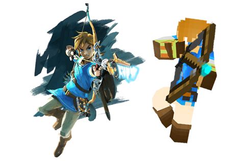 Link Loz Breath Of The Wild Minecraft Skin By Mariominecraftmix On