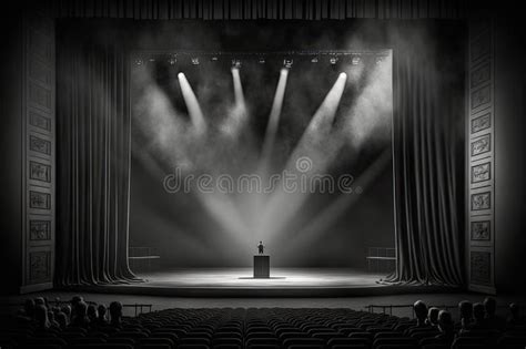 Empty Theatre Stage Stock Illustration Illustration Of Presentation