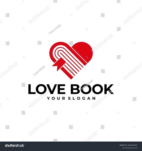 Love Book Logo Icon Illustration Stock Vector Royalty Free 2468540495