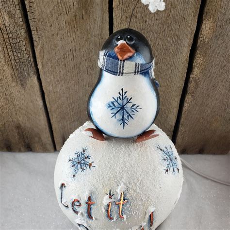 Penguin Gourds Etsy