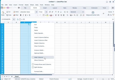 How To Hide Columns And Rows In LibreOffice And OpenOffice Libreofficehelp Com