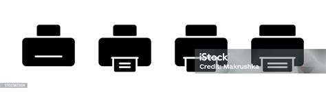 Ikon Printer Dalam Mesin Terbang Cetak Dan Pindai Simbol Printer Kantor