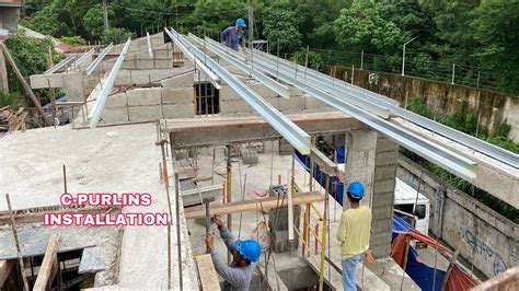 C Purlins And Chb Installation Video34 Muntinlupa Project Youtube