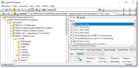 HowTo Navigate To A Folder Document Within ProjectWise Explorer