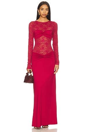 Sheer Red Dress Revolve