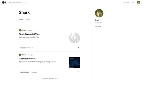 Github Sharkrimedium Clone A Clone Of The Blogging Site Medium Built Using Reactjs
