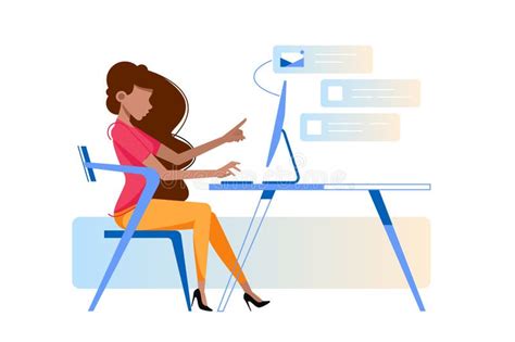 Woman Working In Office Stock Vector Illustration Of Task 325838130