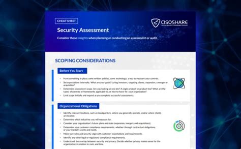 Security Program Assessment Resources Cisoshare
