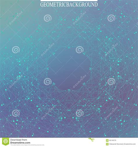 geometric abstract backdrop with connected lines and dots science