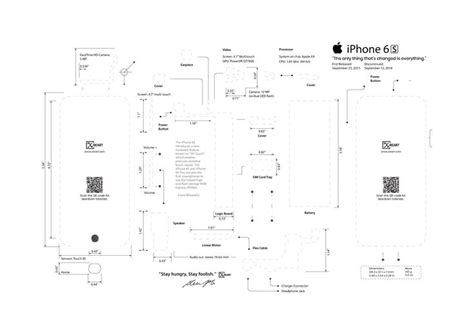 Iphone Teardown Layout Template Pdf Format Digital Download File
