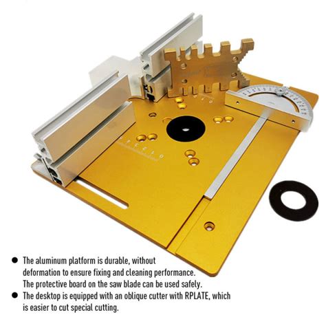 Aluminum Router Table Inserted Into Board Electric Wood Grinding Board