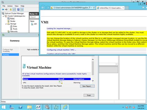 Configuring A Sanless Hyper V Failover Cluster With Datakeeper Cluster Edition Clustering For