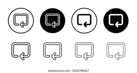 Reset Icon Thin Line Illustration Set Stock Vector Royalty Free
