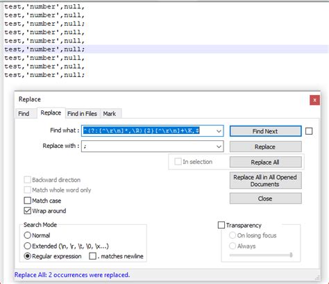 Notepad How To Findreplace A Character In Every Specific Line