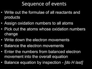 Balancing Equation Using Oxidation Numbers Pptx