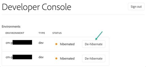 hibernate and de hibernate sandbox environments adobe experience manager