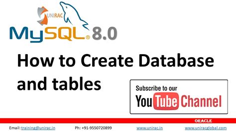 Mysql Tutorial How To Create Database How To Create Tables In Mysql Database Youtube