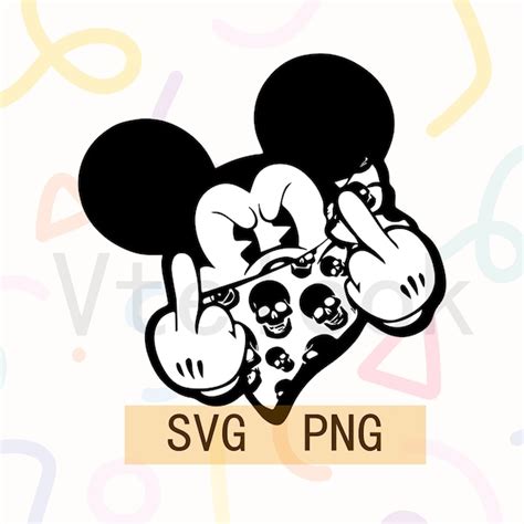 Mickey Mouse Middle Finger Car Sticker Etsy Singapore