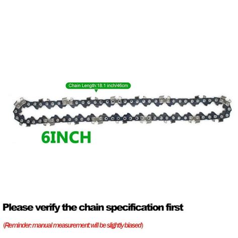 Facefd Home Garden Portable 6 Inch Cordless Chainsaw Chain Hand Held Electric Pruning Saw Steel