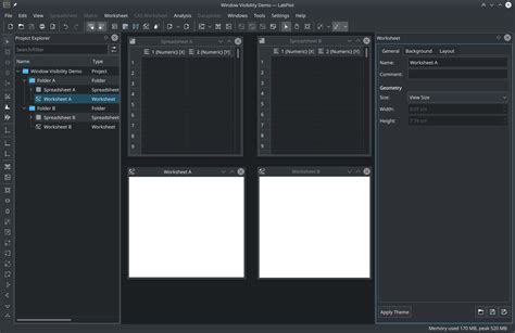 Main Area — Labplot Manual 212 Documentation