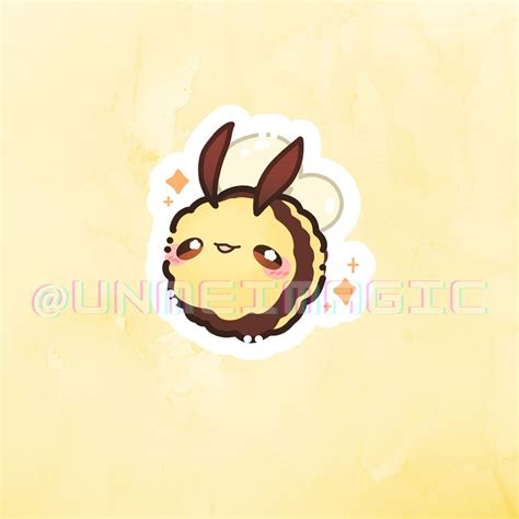 Cute Fluffy Bee Sticker Kawaii Cute Chibis Kiss Cut Stickers