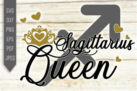 Sagittarius Queen Svg Zodiac Sign Svg Horoscope Svg Sagittarius Sign