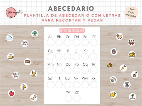 Plantilla Abecedario Para Recortar Descargable Para Niños CASTELLANO ESPAÑOL Actividades De