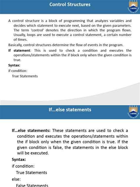 control structures python pdf control flow theoretical computer