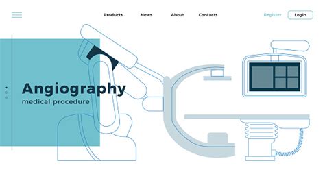 Angiography Procedure Medical Equipment Modern Flat Vector Concept