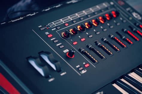 Premium Photo Professional Electronic Synthesizer Board