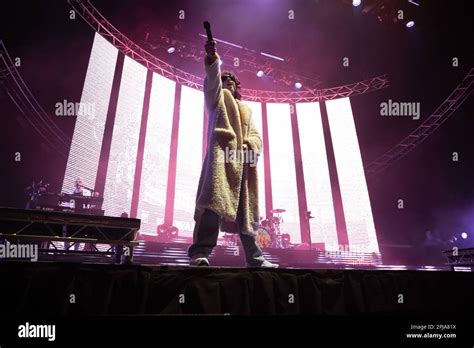 Don Broco Live At First Direct Arena Leeds Uk 23rd March 2023 Stock