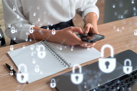 Premium Photo A Woman Programmer Is Browsing The Internet In Smart Phone To Protect A Cyber