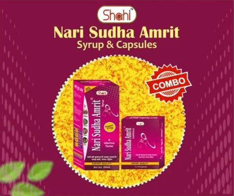 200 Ml 30 Cap Shahi Nari Sudha Amrit Syrup Capsule For Uterine For