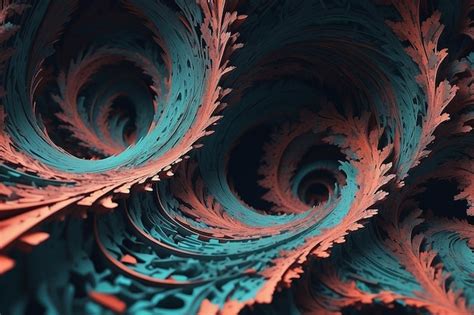 Premium Photo Dimensional Warp Fractals Grunge Background With