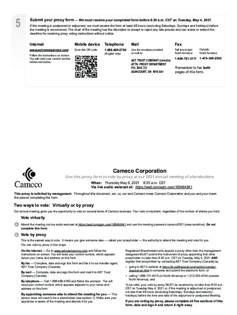 Fillable Online Vote Proxy Form Fill Out And Sign Printable Pdf Templatesignnow Fax Email