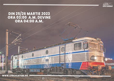 Cum vor circula trenurile în funcție de trecerea la ora de vară