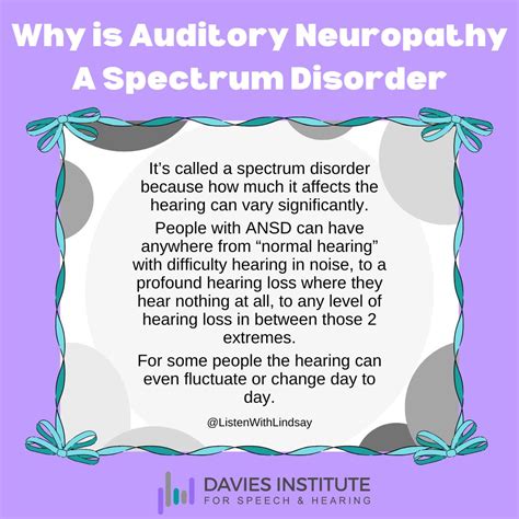 🧠 What Is Auditory Neuropathy Spectrum Disorder Ansd Ansd Affects How… Davies Institute For