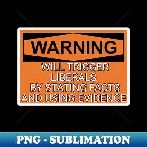 Orange Trigger Warning Aesthetic Sublimation Digital File Inspire