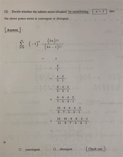 Solved Problem 1 0 Write Out The Following Power Series