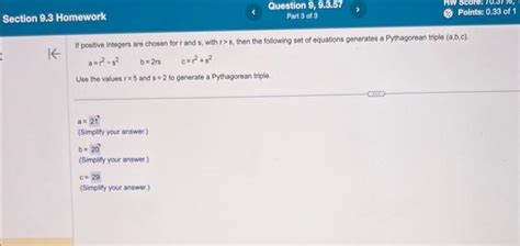 Solved If Positive Integers Are Chosen For R And S With Chegg