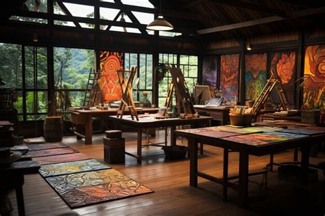 Premium Ai Image Vibrant Indonesian Batik Generative Ai