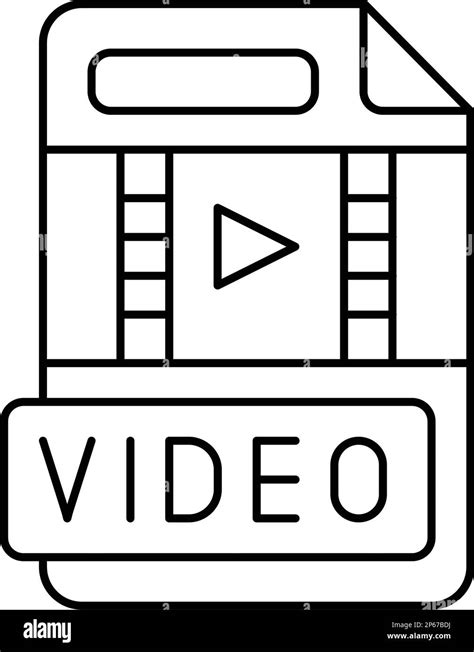 Video File Format Document Line Icon Vector Illustration Stock Vector Image And Art Alamy